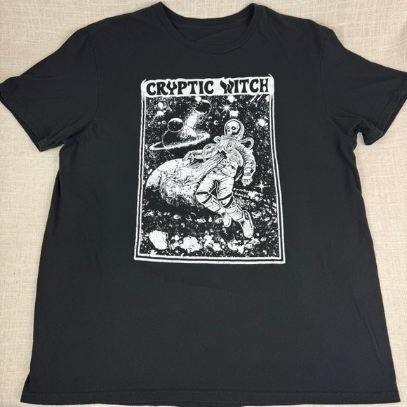 Cryptic Witch | Tops | Cryptic Witch Astronaut Skeleton Graphic Tshirt ...
